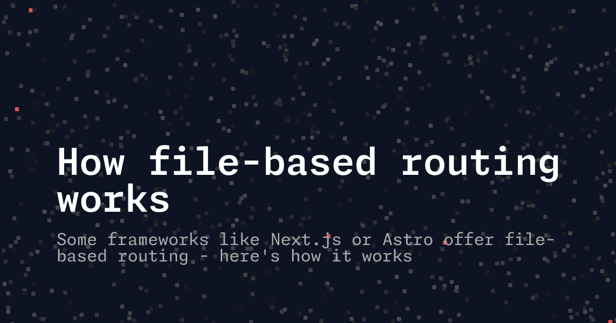 How file-based routing works